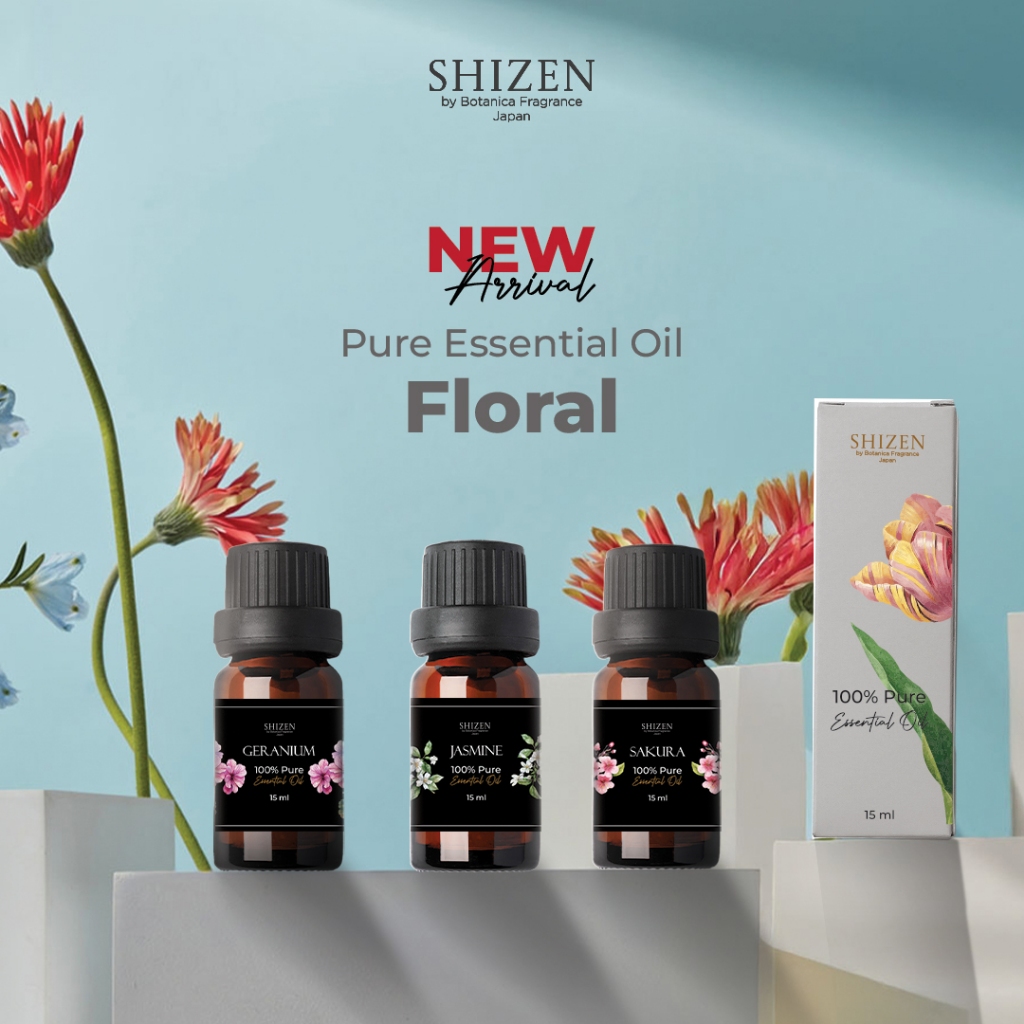 Jual Shizen Essential Oil Floral Series 15ml – 100% Pure untuk Diffuser ...