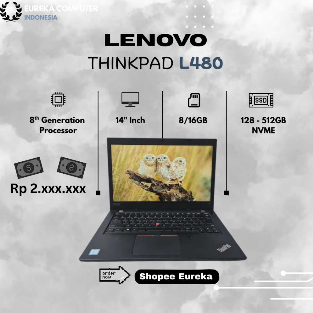 Jual Laptop Lenovo Thinkpad L490 L480 L590 NumLock Core i5 Gen 8 RAM 8 ...