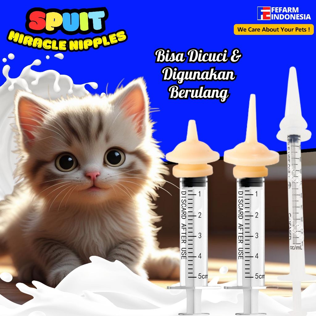Jual PET MIRACLE NIPPLE KITTEN ANAK KUCING DOT DODOT EMPENG SUSU BAYI ...