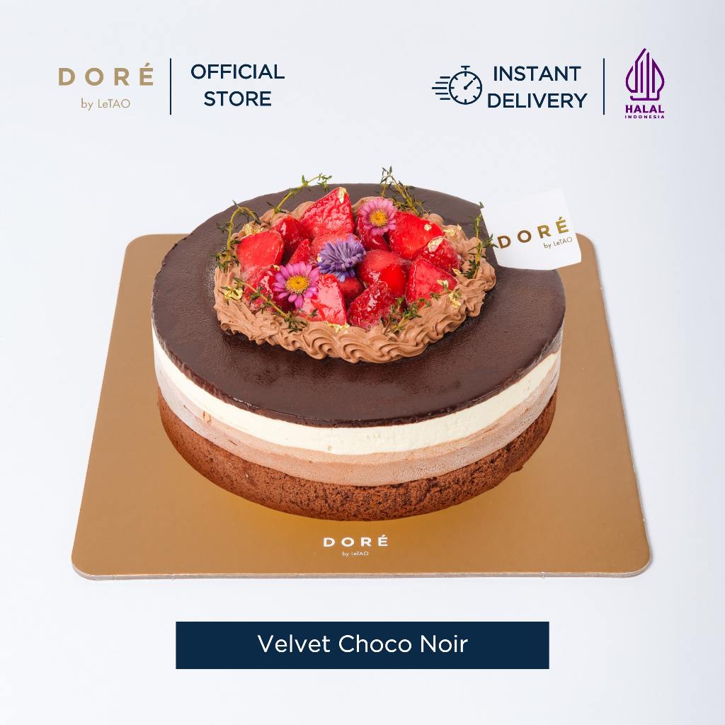 Jual DORE by LeTAO Velvet Noir Chocolat Cake - Kue Ulang Tahun | Shopee ...