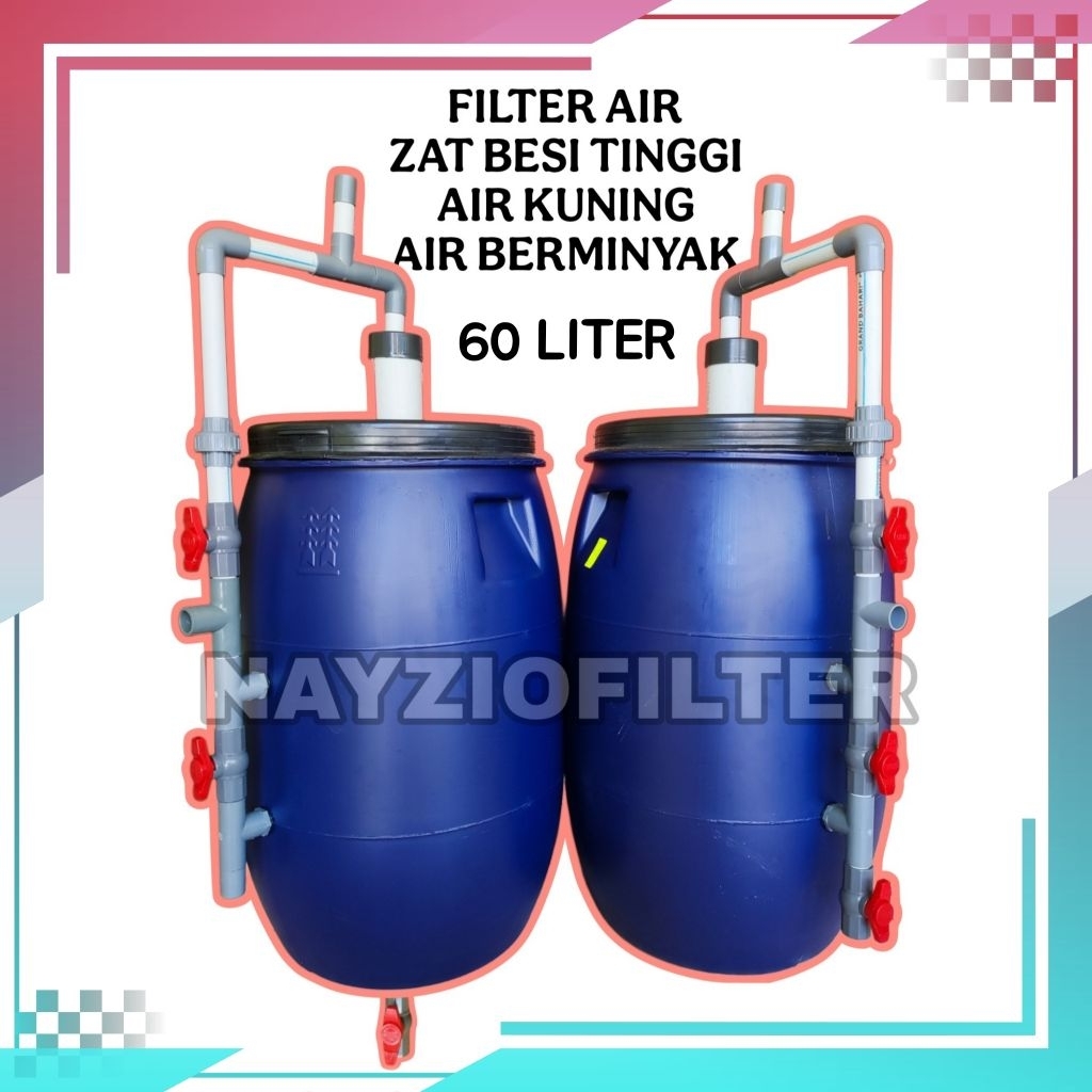 Jual FILTER AIR ZAT BESI TINGGI TABUNG FILTER AERATOR VENTURI 60 LT ...