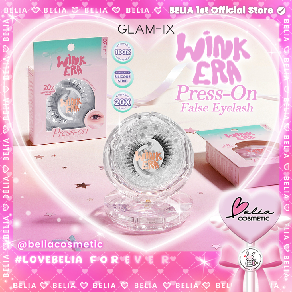 Jual BELIA GLAMFIX WINK ERA Press-On False Eyelash 24H No Glue Lock ...