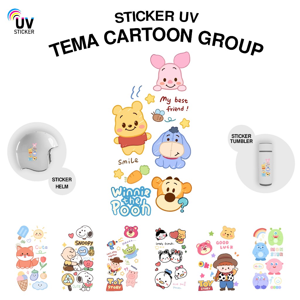Jual STIKER UV - TEMA CARTOON GROUP | STICKER UV, STICKER MOTOR ...