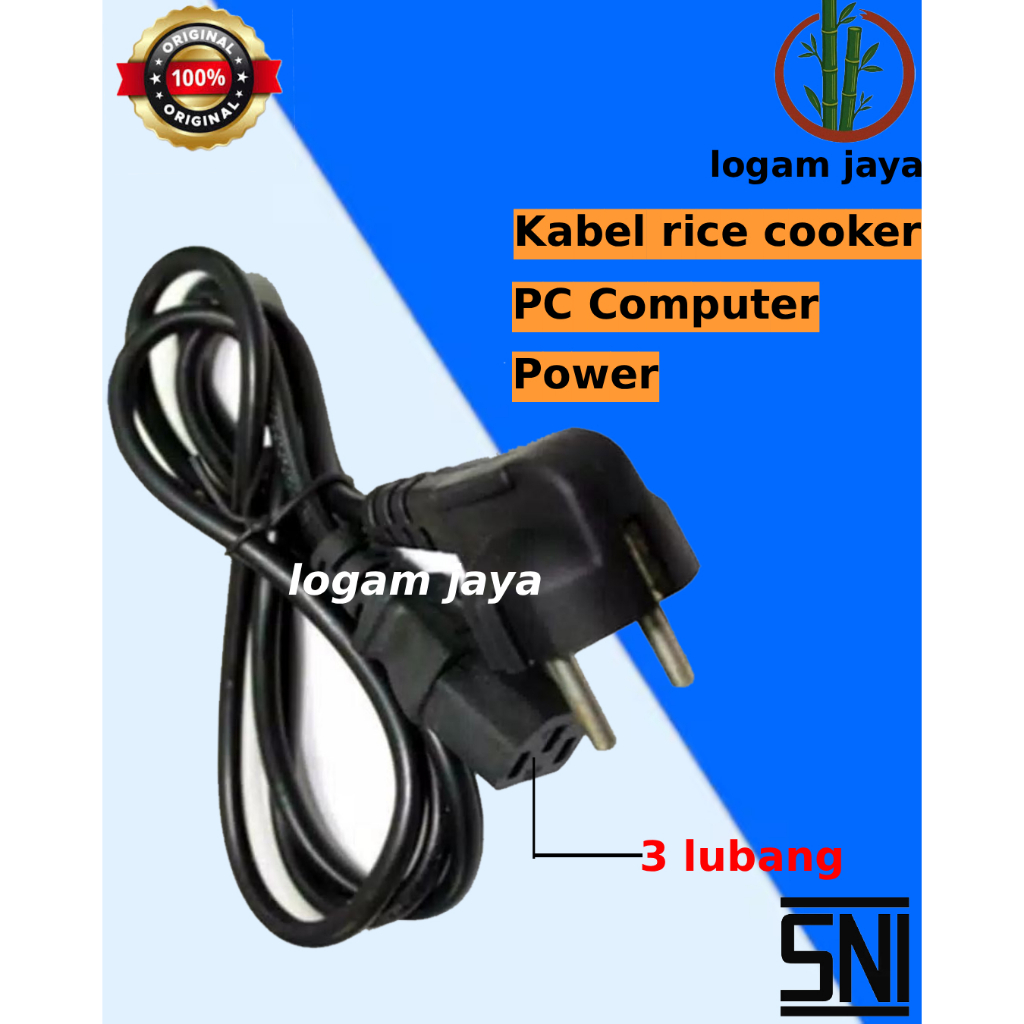 Jual Kabel Rice Cooker PC Computer Power/kabel 3 lubang | Shopee Indonesia
