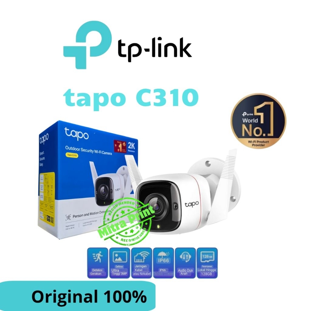 Jual TP-Link TAPO C310 | 3MP 2K | Outdoor Wifi Camera | IP66 - C300 ...
