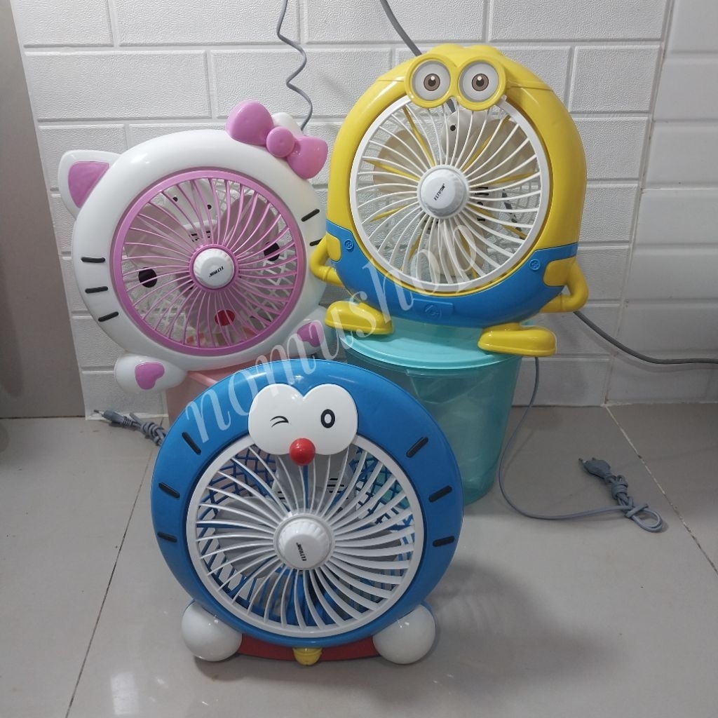Jual kipas angin listrik kipas karakter lucu kipas meja doraemon ...