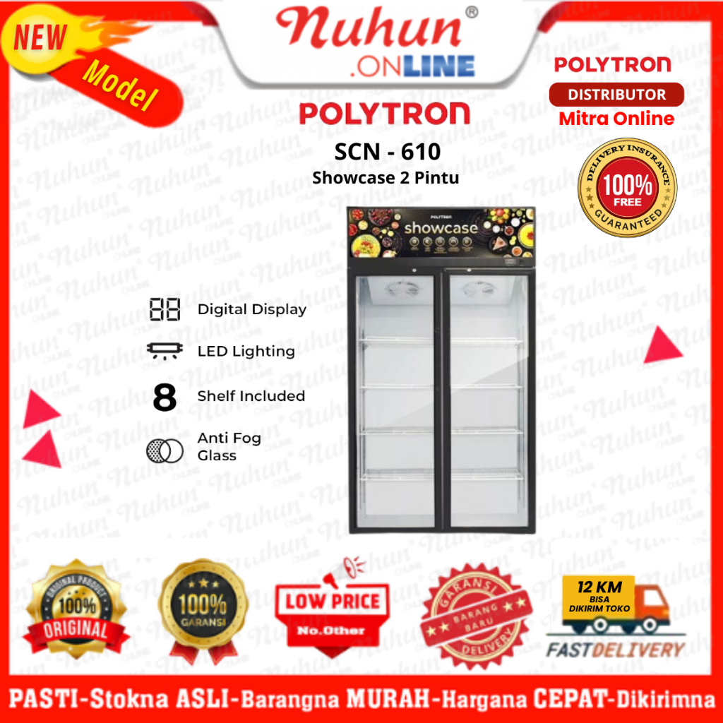 Jual Polytron Showcase 2 Pintu SCN - 610 590 Liter | Shopee Indonesia