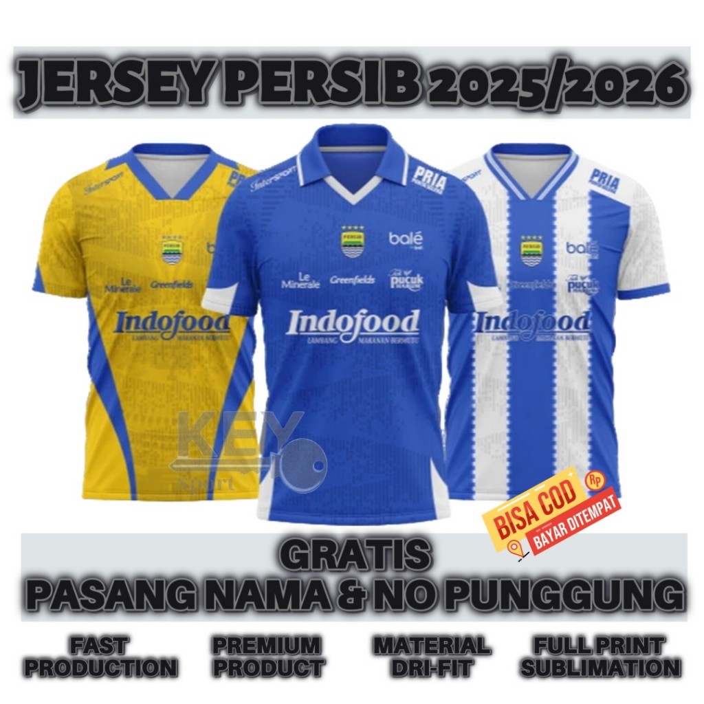 Jual Jersey Persib Terbaru 2025/2026 Full Printing Premium Free ...