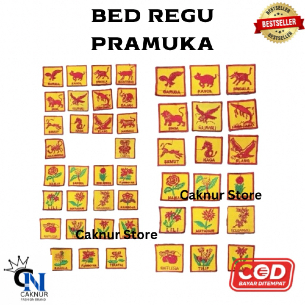 Jual TANDA REGU PRAMUKA | BED REGU PRAMUKA BED BORDIR PUTRA & PUTRI ...