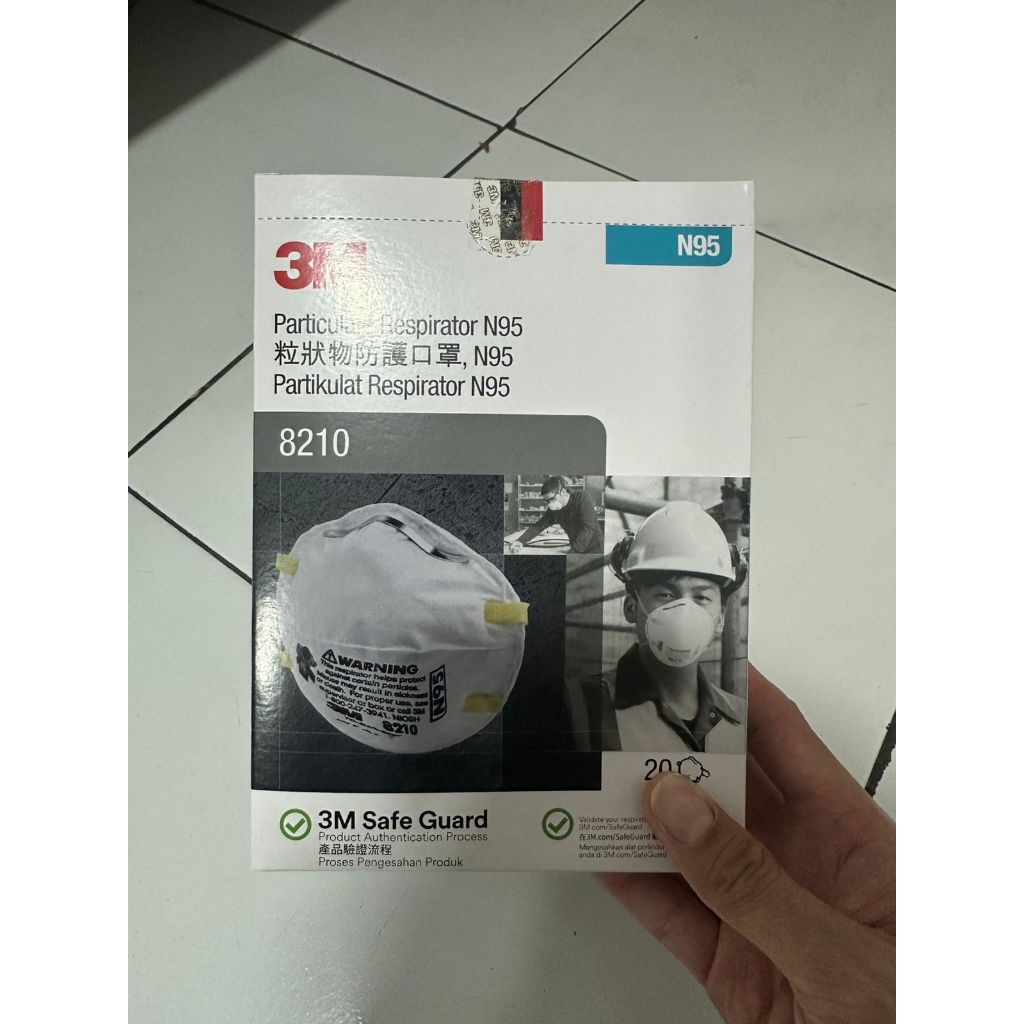 Jual Masker medis 3M N95 8210 1 Box isi 20 pcs | Shopee Indonesia