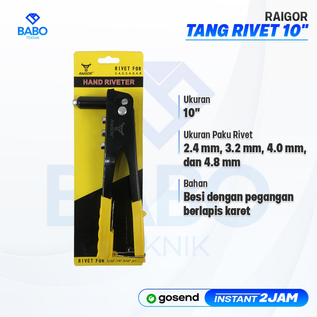 Jual RAIGOR Tang Rivet Hand Riveter Ripet Tang Rivet 10 inchi | Shopee ...
