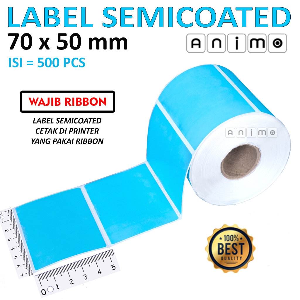 Jual LABEL SEMICOATED WARNA 70 x 50 = 500 pcs - LABEL BARCODE ...