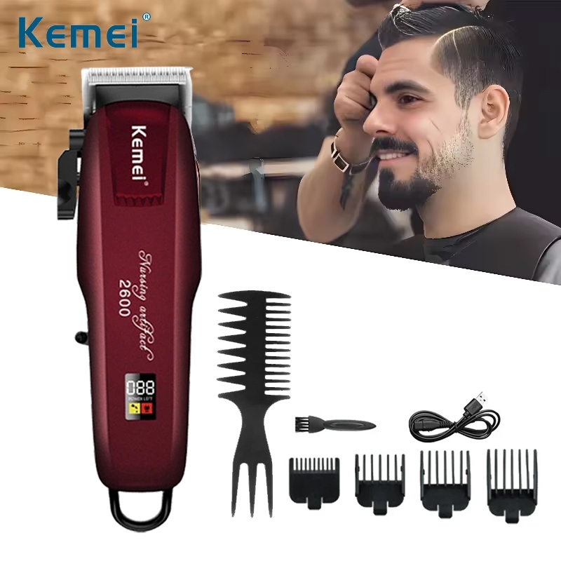 Jual Kemei KM-PG2600 Professional Hair Trimmer Cukur Rambut Elektrik Rechargeable | Shopee Indonesia