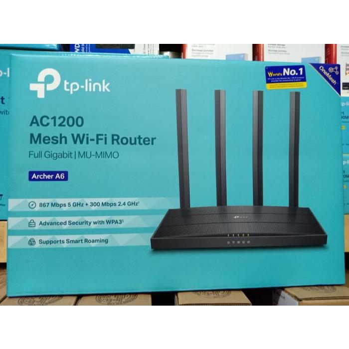Jual TP-Link ARCHER A6 AC1200 Wireless MU-MIMO Gigabit Router | Shopee ...