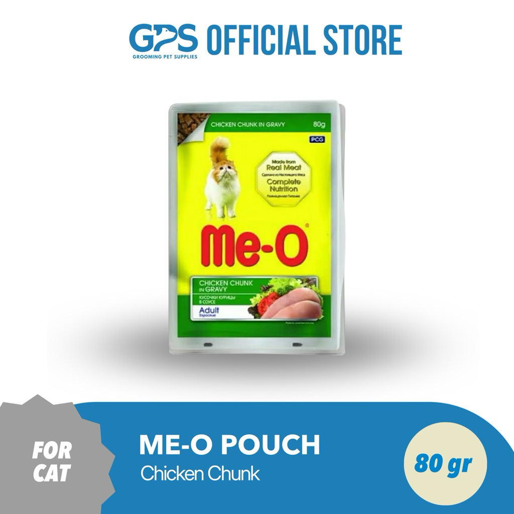 Jual MEO POUCH MAKANAN BASAH KUCING CHICKEN CHUNK 80gr | Shopee Indonesia