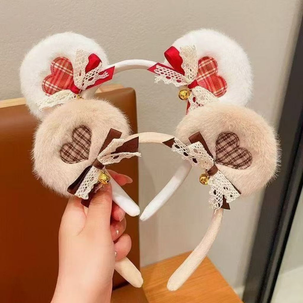 Jual Bando Shiro Big Fluffy teddy korean head band/Bando/Bandana ...