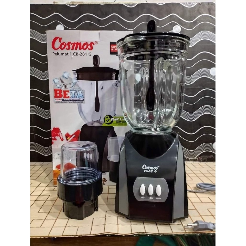 Jual Blender Cosmos 2in1 Bahan Kaca CB-281G Ukuran 1,5 Liter | Shopee ...