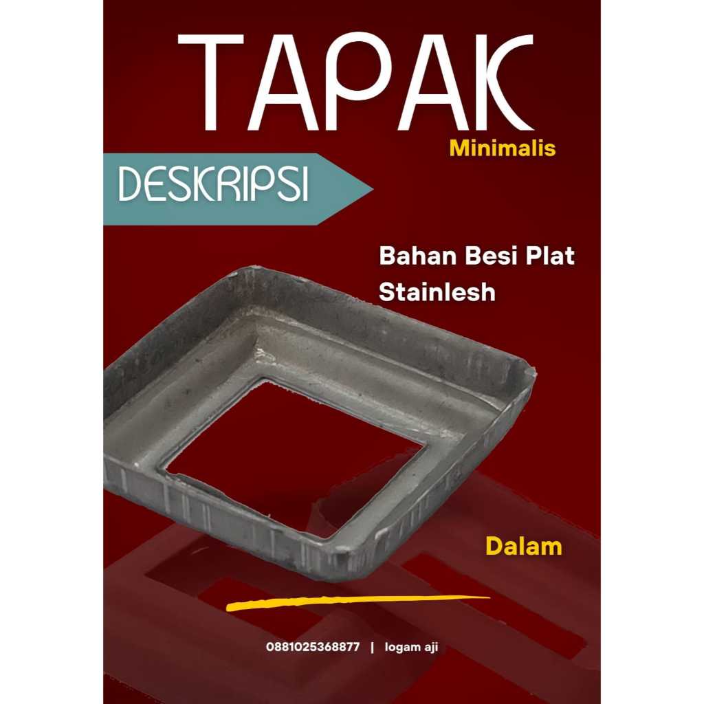 Jual RING HOLLOW 37X37 TAPAK MINIMALIS AKSESORIS PAGAR BAHAN PLAT BESI ...
