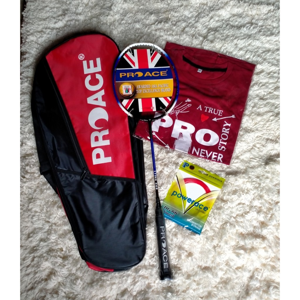 Jual RAKET BADMINTON PROACE STING 668 ORIGINAL FREE PEMASANGAN SENAR ...