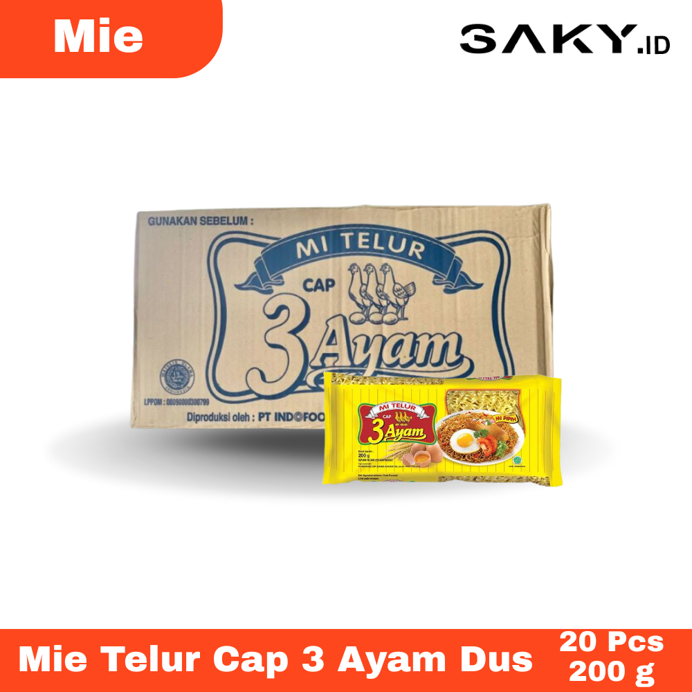 Jual Mie Telur Cap 3 Ayam 1 Dus Isi 20 Pcs | Shopee Indonesia