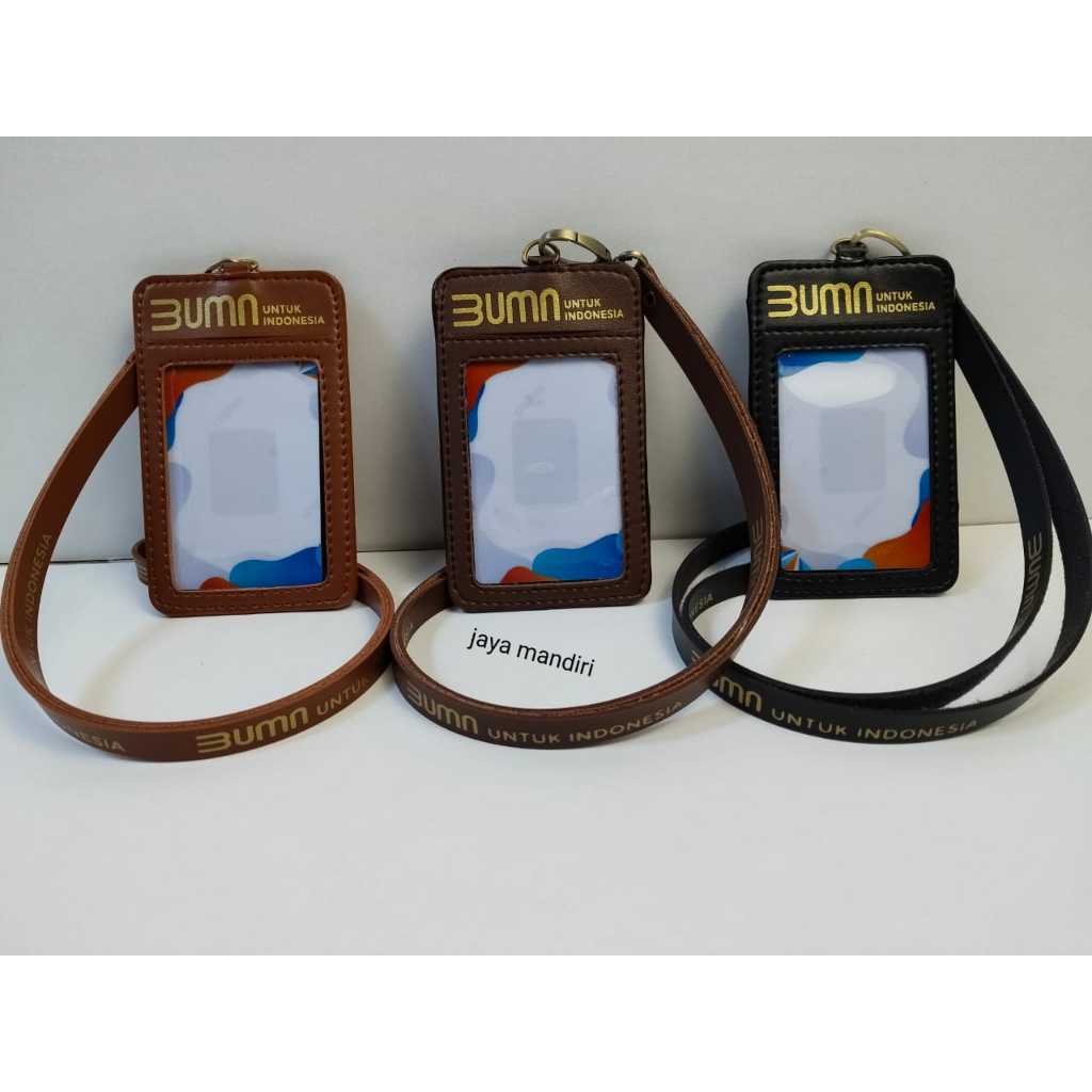Jual empatT Id Card BUMN 3K Kulit / Id Card Holder Bumn Indonesia ...