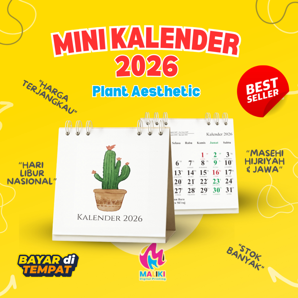 Jual Mini Kalender Duduk 2026 Tema Tumbuhan | Shopee Indonesia