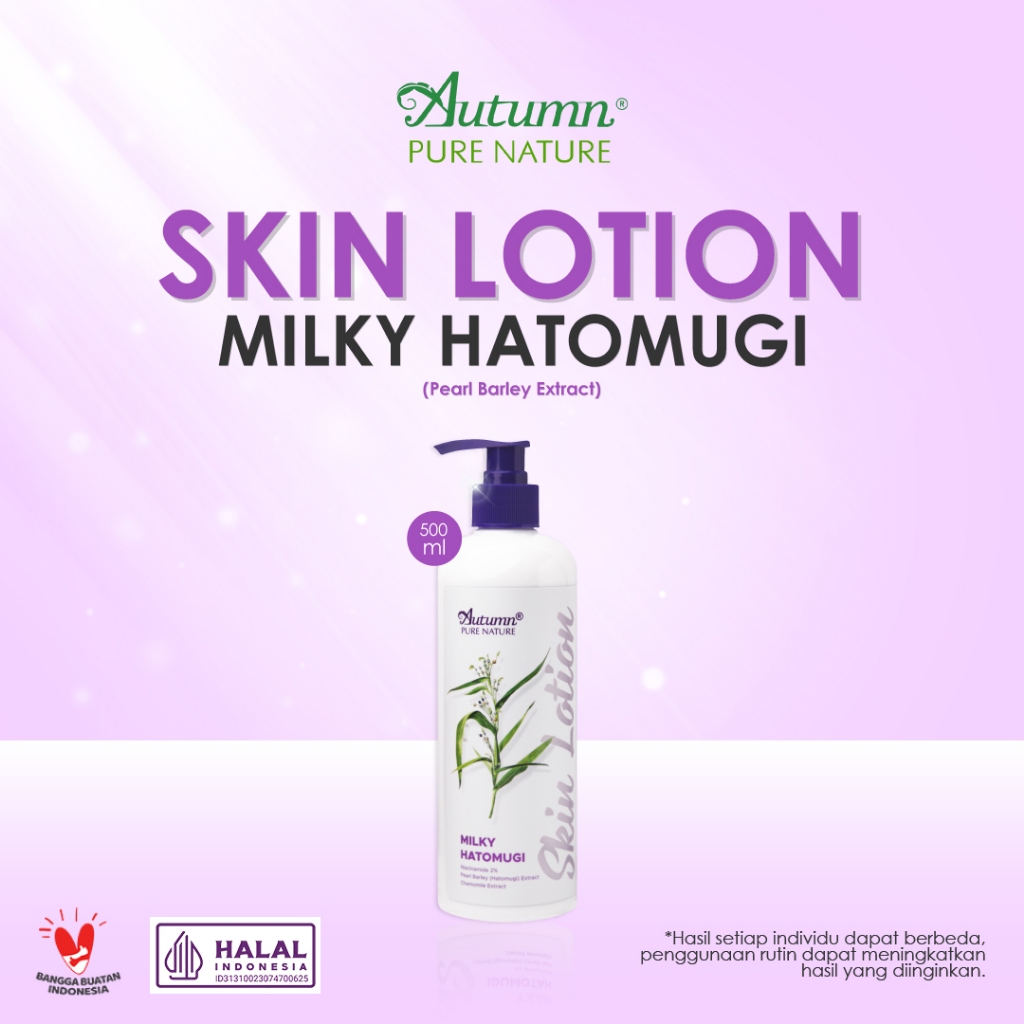 Jual Autumn Milky Hatomugi Skin Lotion | 500ml (MHSL) | Shopee Indonesia