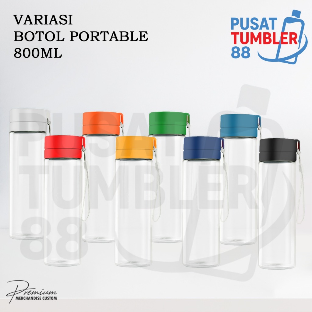 Jual Botol Portable 800ml Polos - botol air minum plastik olahraga ...