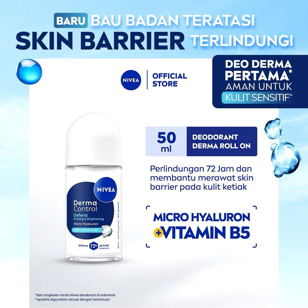 Jual NIVEA Deo Derma Control Defend Bright Restore Female 50ml | Shopee ...