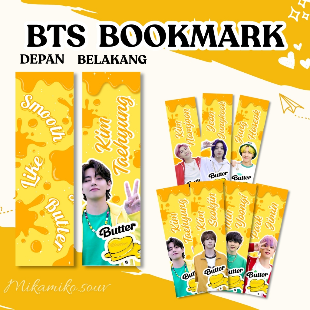 Jual BTS Bookmark K-Pop Butter | Souvenir & Koleksi ARMY Hadiah ...