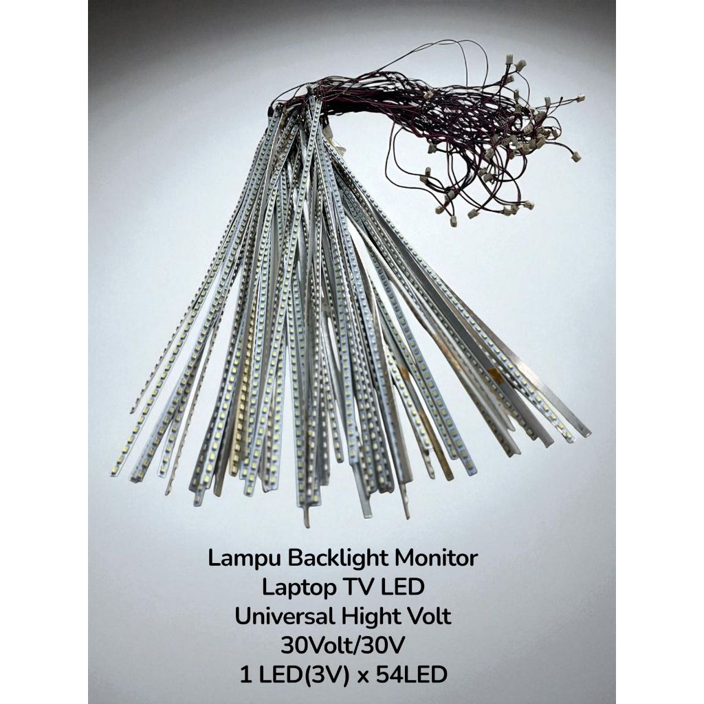 Jual BACKLIGHT LAMP UNIVERSAL 347MM 30V 30VOLT 54LED LAMPU BACKLIGHT ...