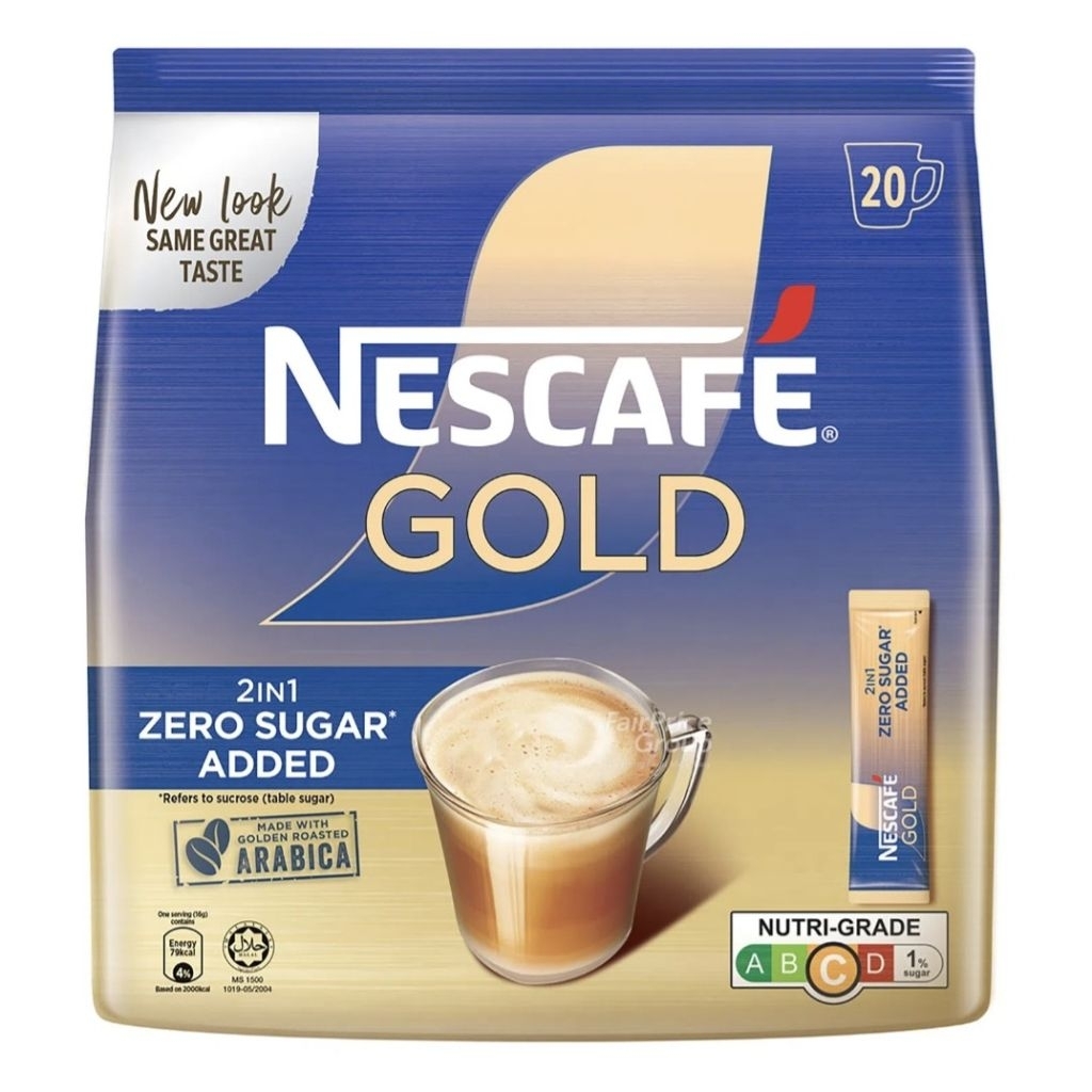 Jual Nescafe Gold Zero Sugar Singapore Nescafe 2in1 Tanpa Gula Kopi 20 ...