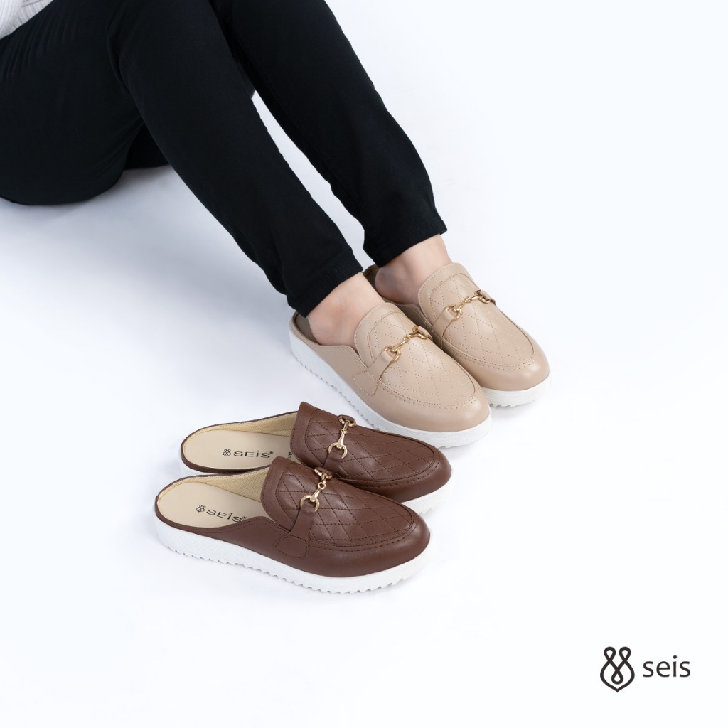 Jual SEIS Vayola Sandal Bustong Wanita | Mules Wanita | Shopee Indonesia