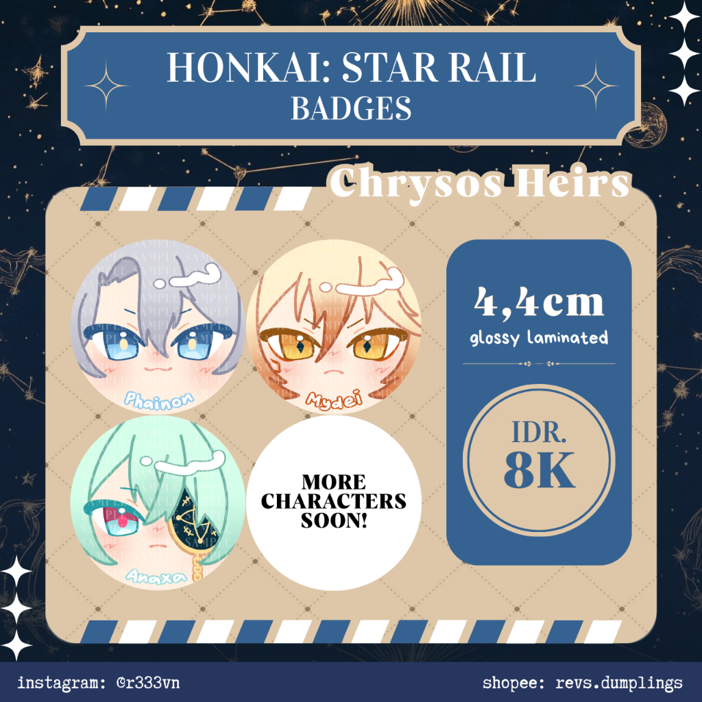 Jual Honkai Star Rail HSR | Chrysos Heirs Pin Badge | Anaxa Mydei ...