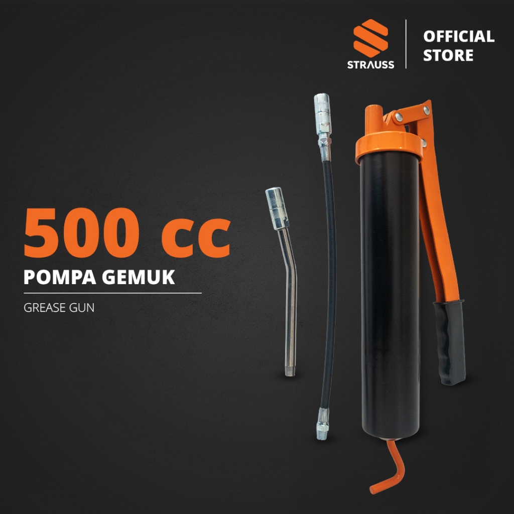 Jual STRAUSS Grease Gun 500cc – Pompa Gemuk Tangan/ Hand Lever Grease ...