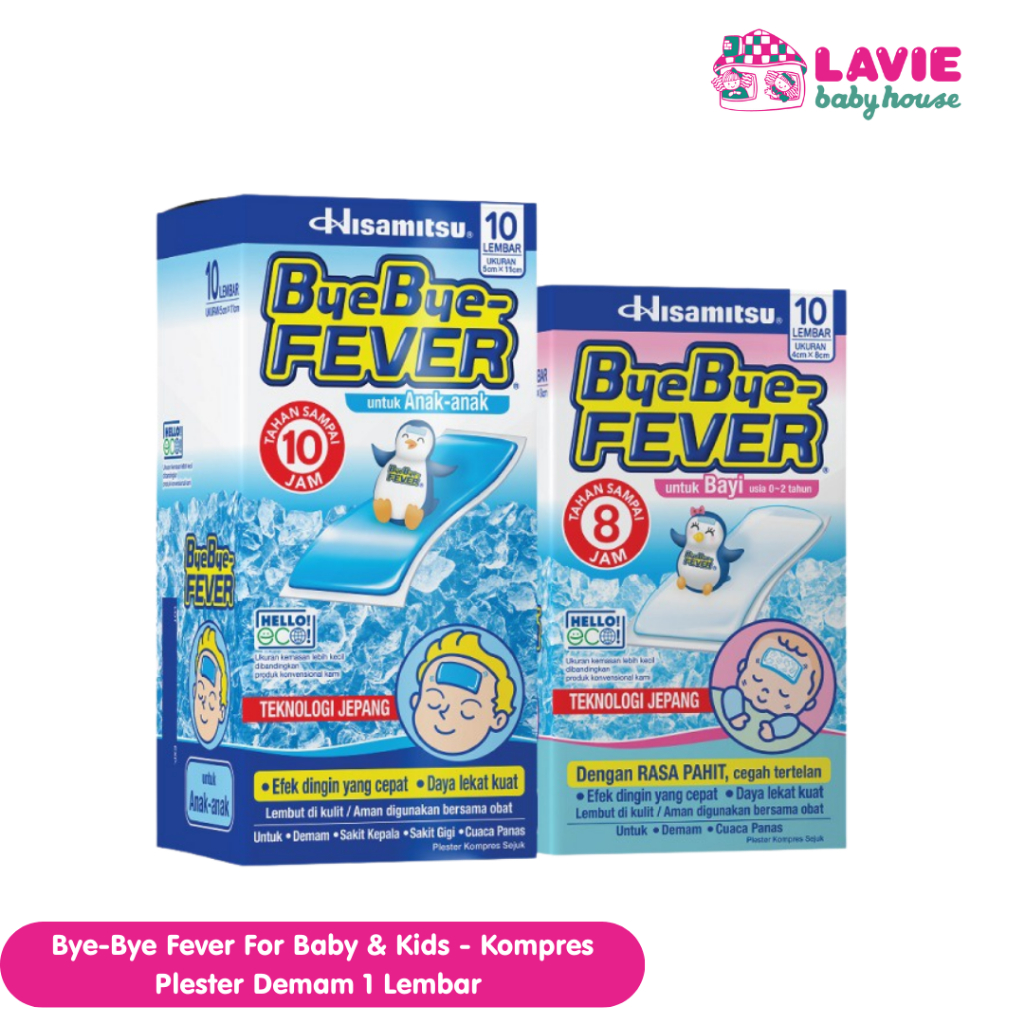 Jual Bye-Bye Fever For Baby & Kids - Kompres Plester Demam 1 Lembar ...