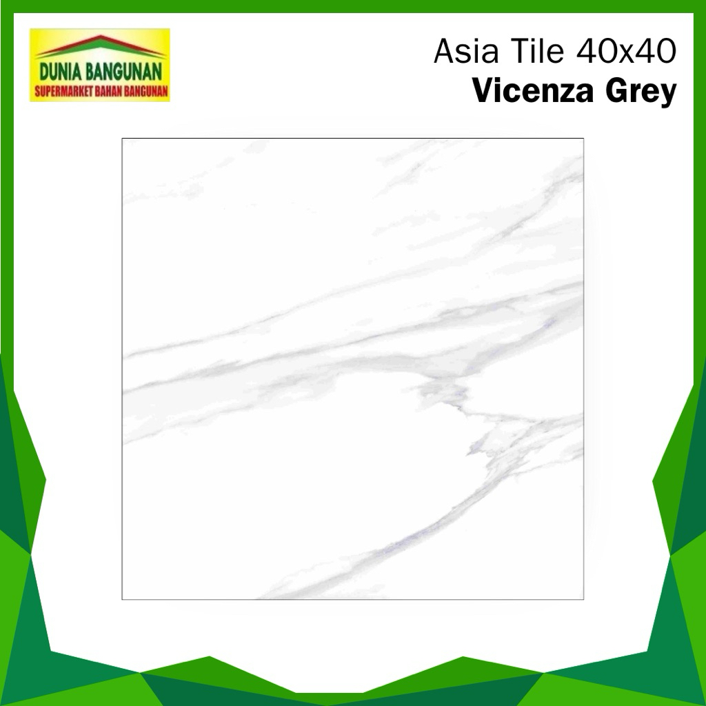 Jual Keramik Lantai 40x40 Asia Tile Vicenza Grey Keramim Glossy ...