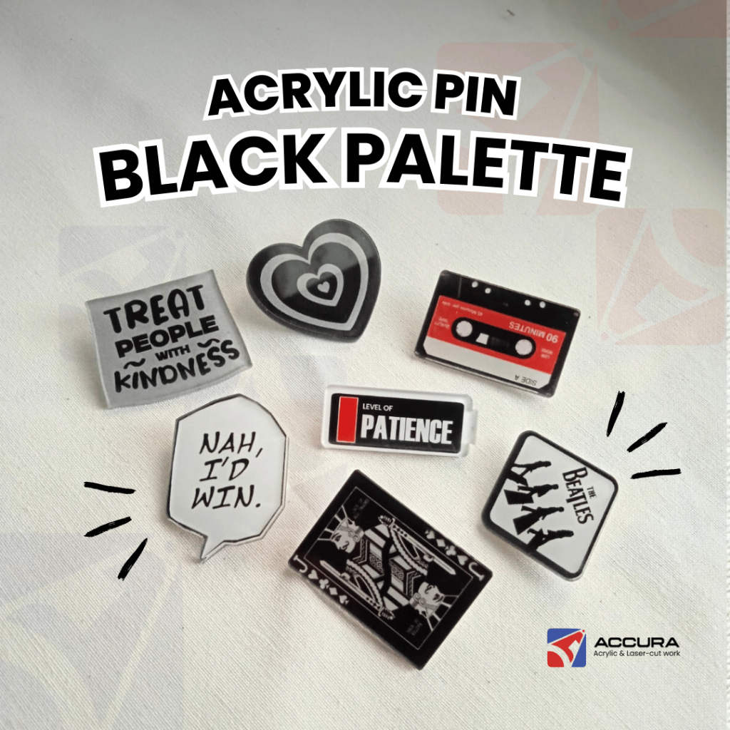 Jual PIN AKRILIK AESTHETIC BLACK | BROS PIN AKSESORIS TAS | Pin Bros ...