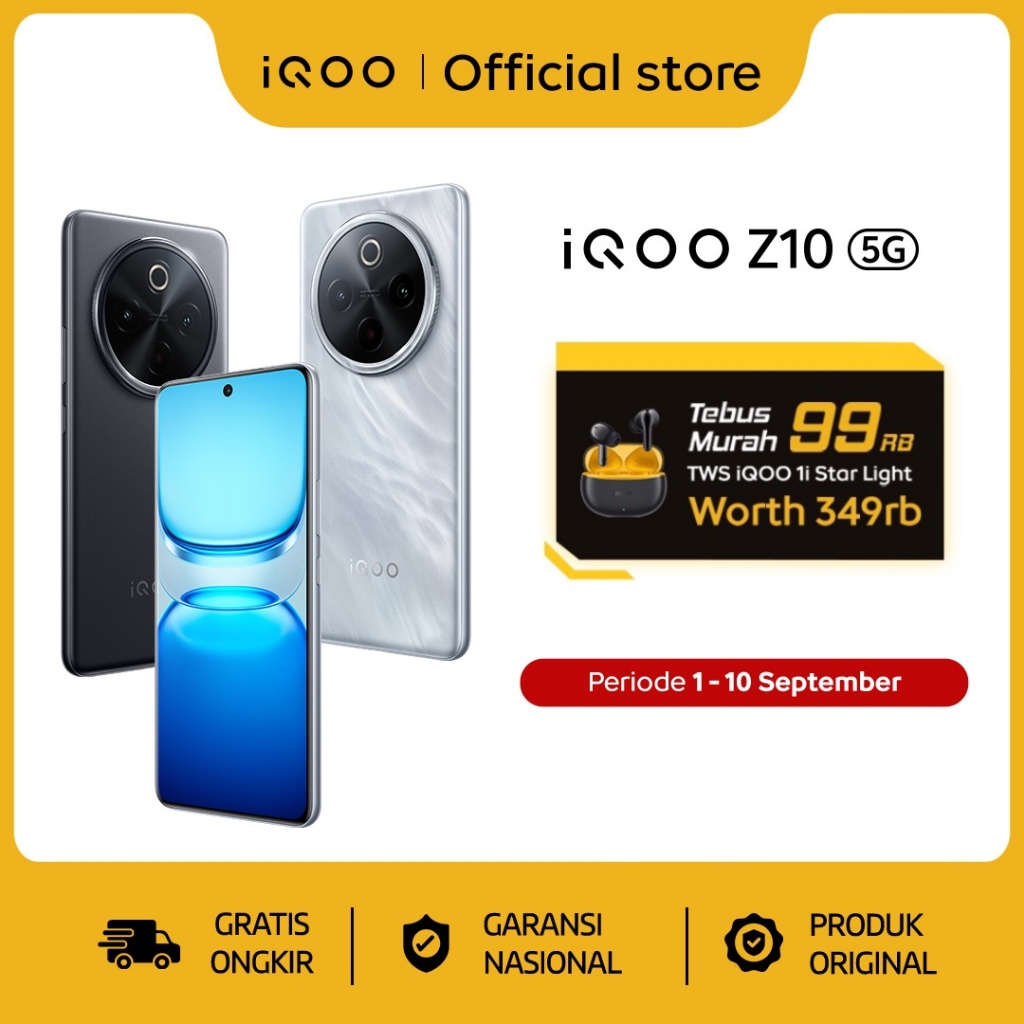 Jual [NEW LAUNCH] vivo iQOO Z10, 7300mAh + 90Watt, Snapdragon 7s Gen 3, AnTuTu 822,705, 120Hz ...