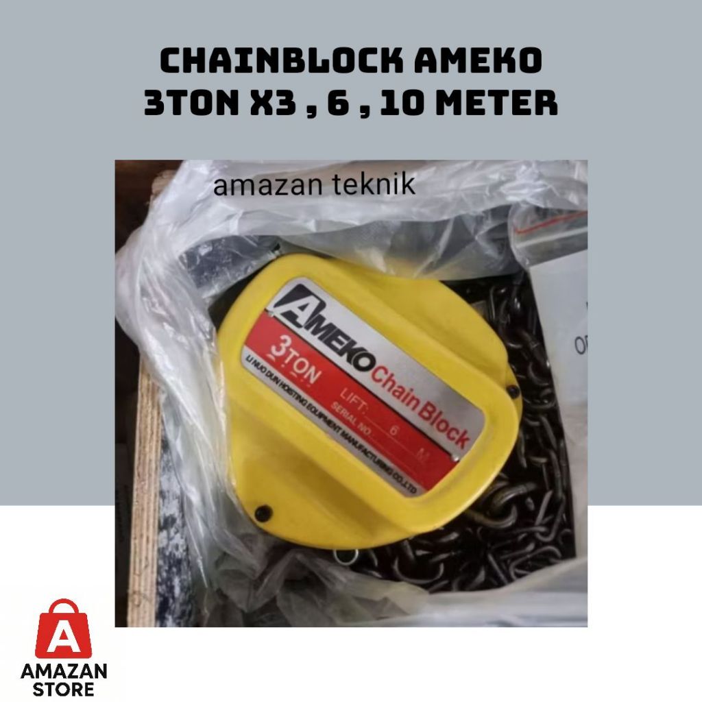 Jual Chain Block / Katrol Manual 3 Ton Panjang 3, 5, 6 dan 10 meter ...