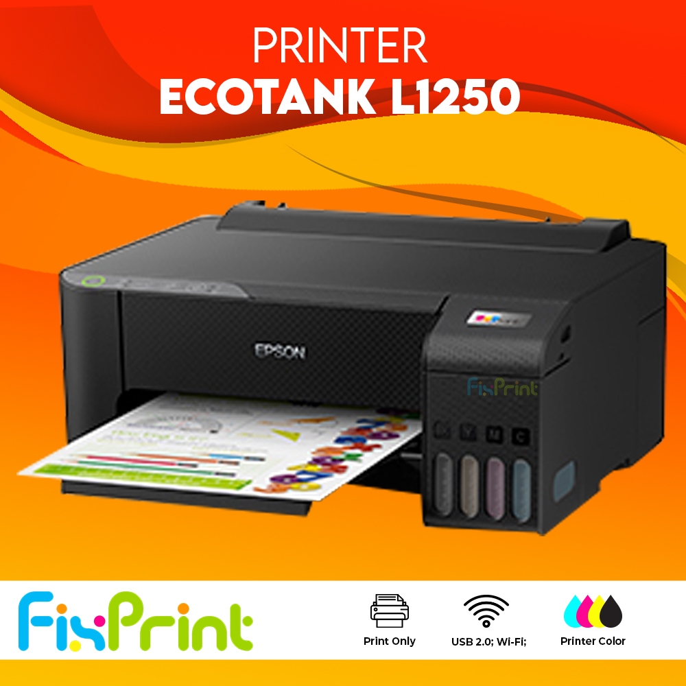 Jual Printer Epson L1250 L-1250 L 1250 warna Hitam WiFi L1256 L1256 ...