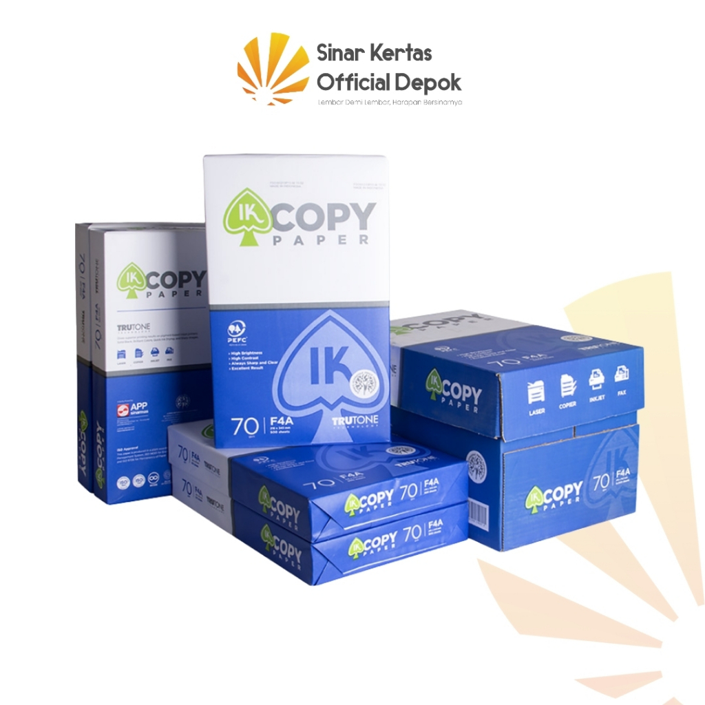 Jual IK Copy Paper F4 70 dus 5 REAM / 2500 Sheet Kertas HVS | Shopee ...