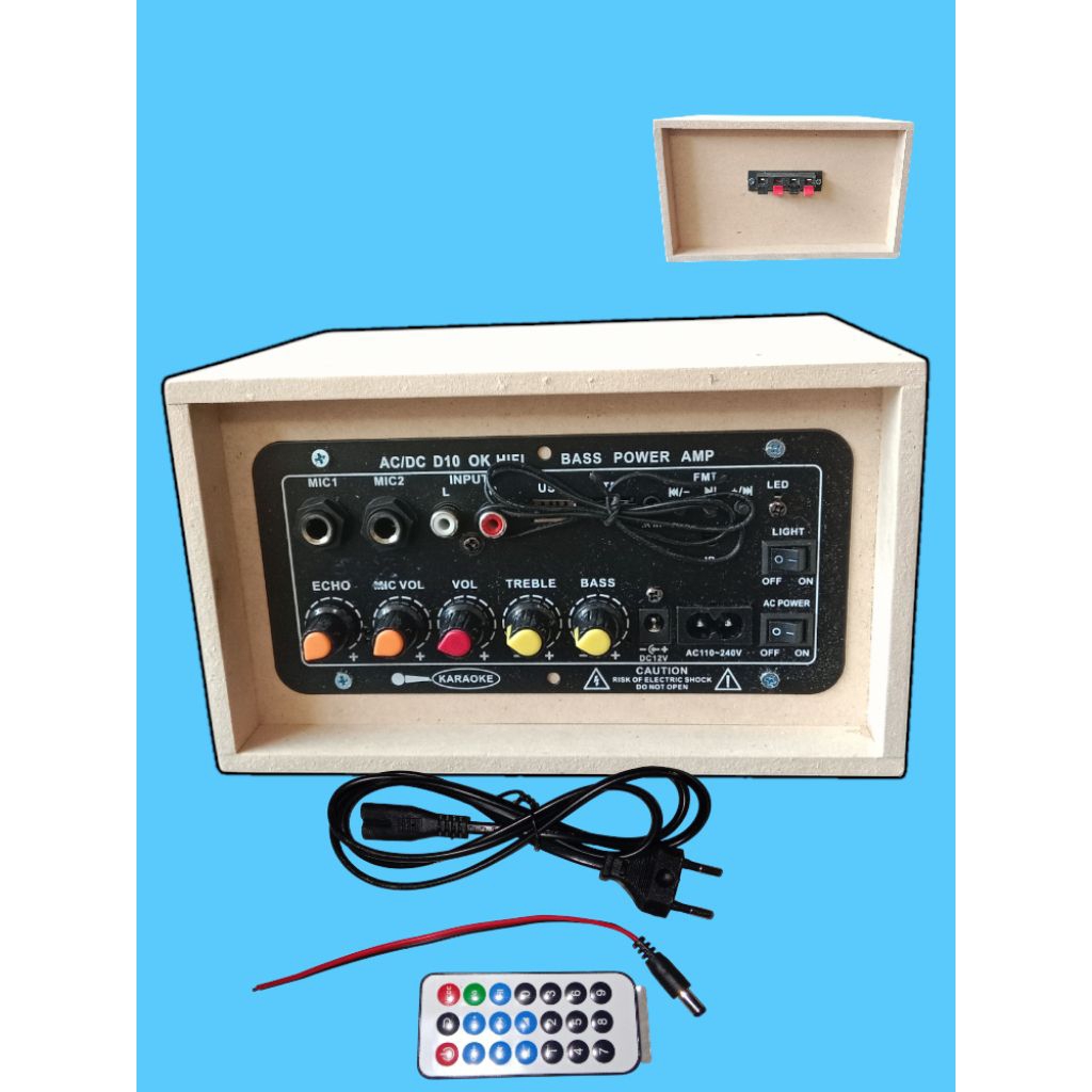 Jual Power Amplifier Stereo model D10 - Power Amplifier Bluetooth Mic ...