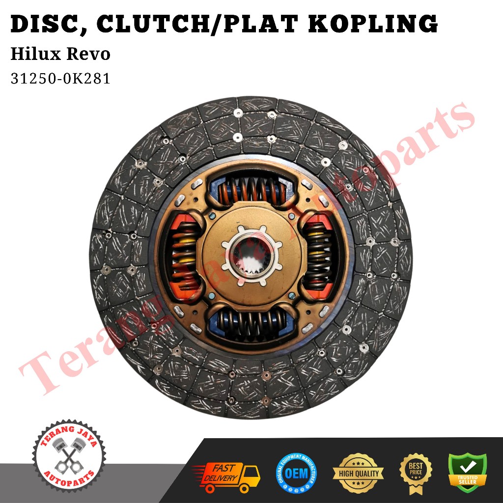 Jual Disc Assy, Clutch/Plat Kopling Hilux Revo 31250-0K281 ASLI ...