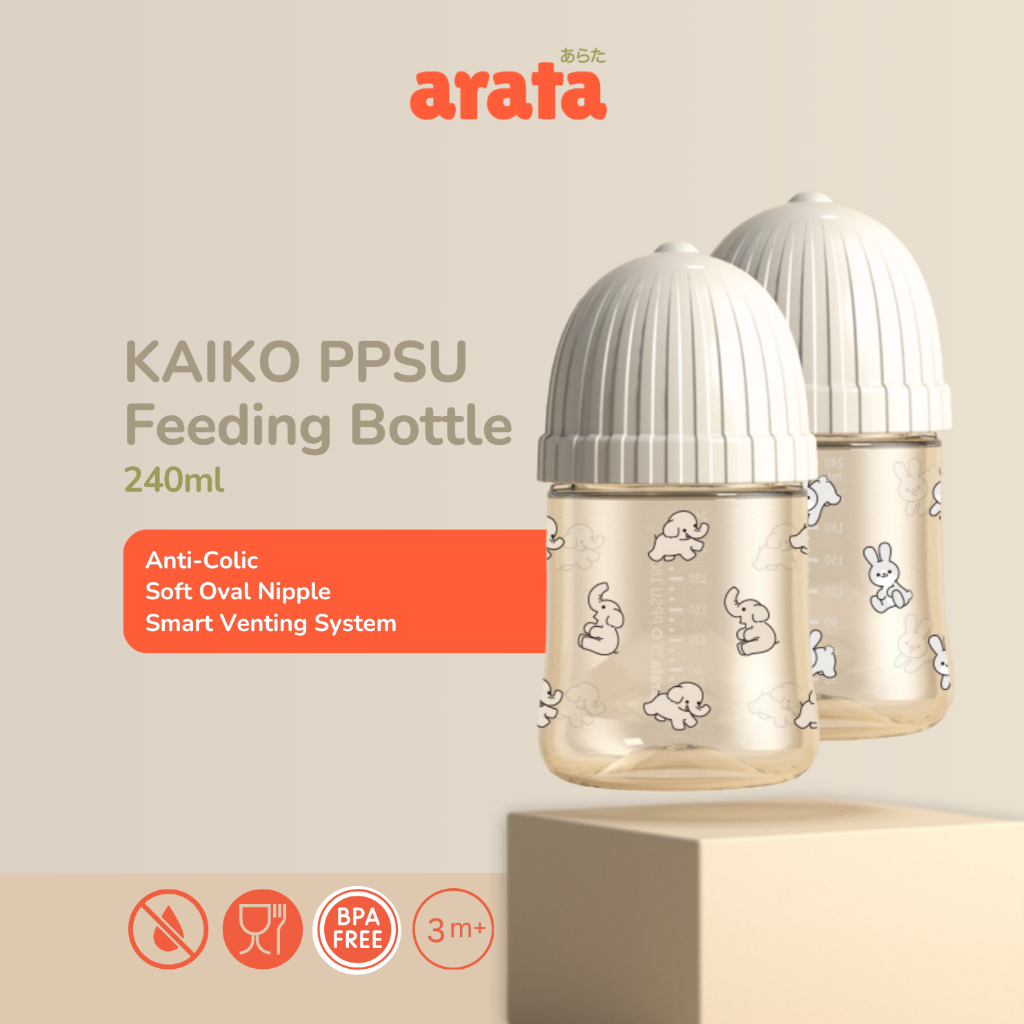 Jual ARATA Botol Susu Bayi Dot PPSU Baby Wide Neck Feeding Bottle Anti ...