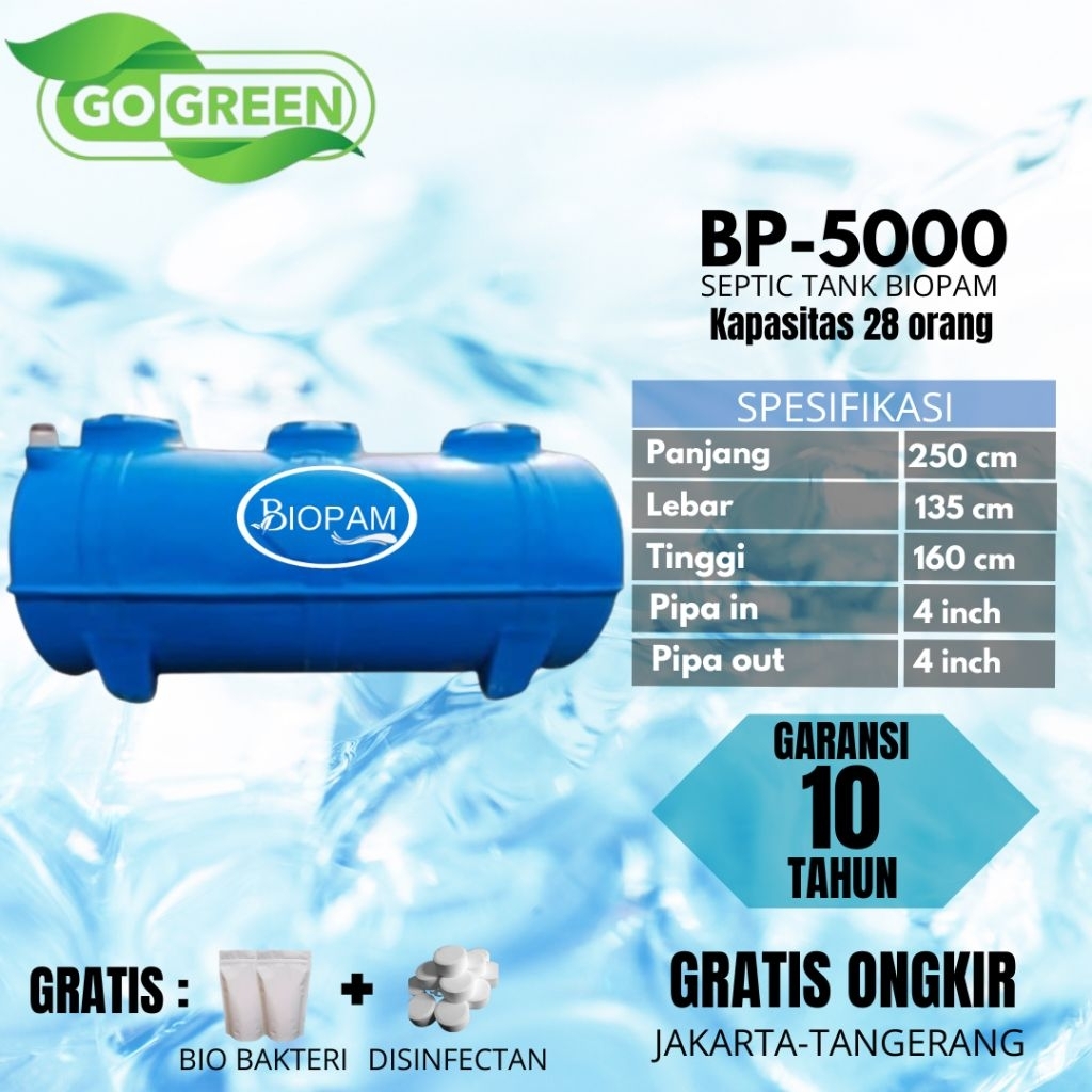 Jual Septic Tank Bio, Biofilter, Biotech, Biopam 5000 liter | Shopee ...