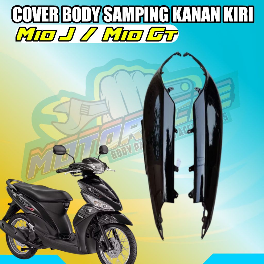 Jual Cover Body Samping Kanan Kiri Yamaha Mio J Mio Gt Hitam NARITA ...