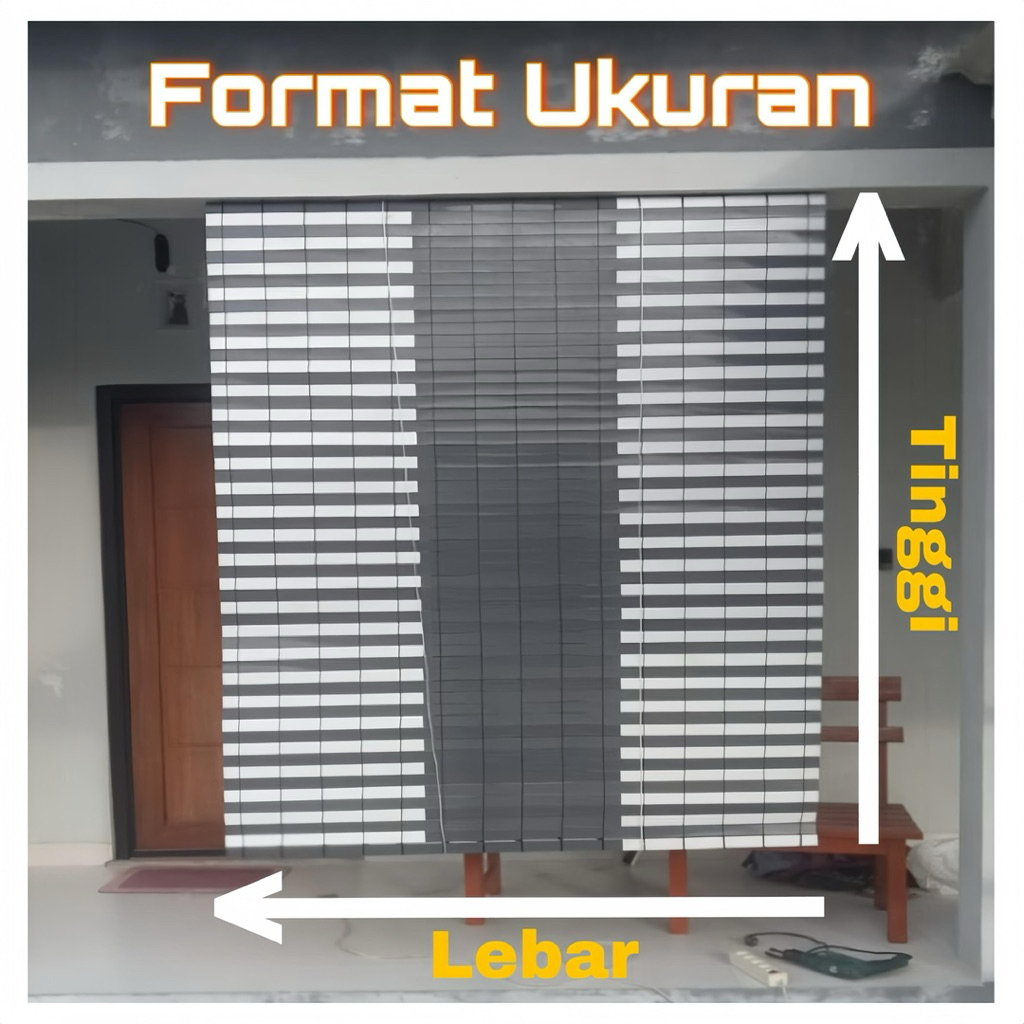 Jual Tirai kerai kere kerey kerai outdor PVC estetik lebar 2,5 Meter (N ...