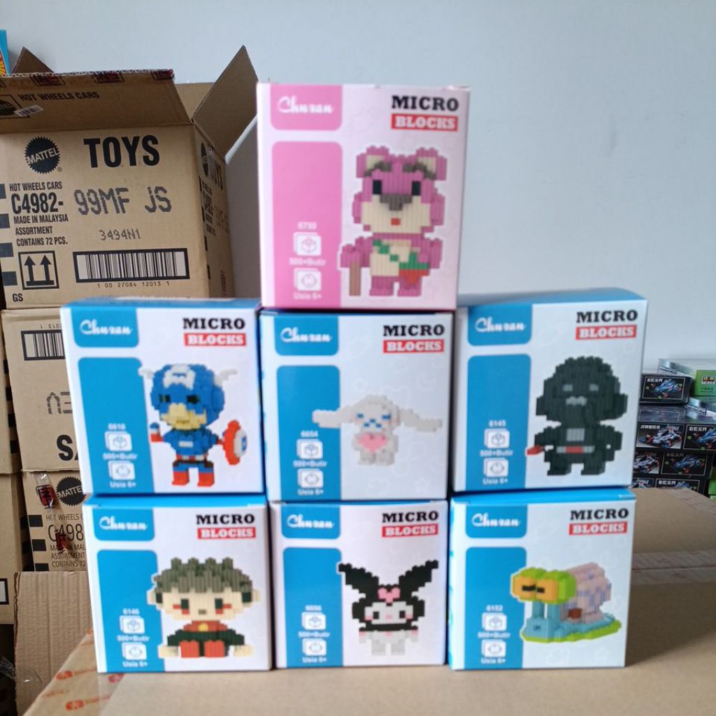 Jual Nano Blocks Micro Blocks Chuzan Lotso Captain America SpongeBob ...