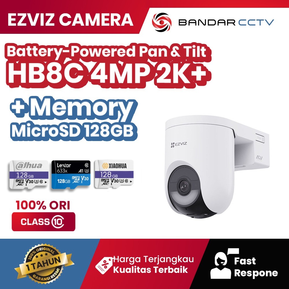 Jual Ezviz HB8C 4MP Battery-Powered Pan & Tilt Wi-Fi Camera Outdoor ...